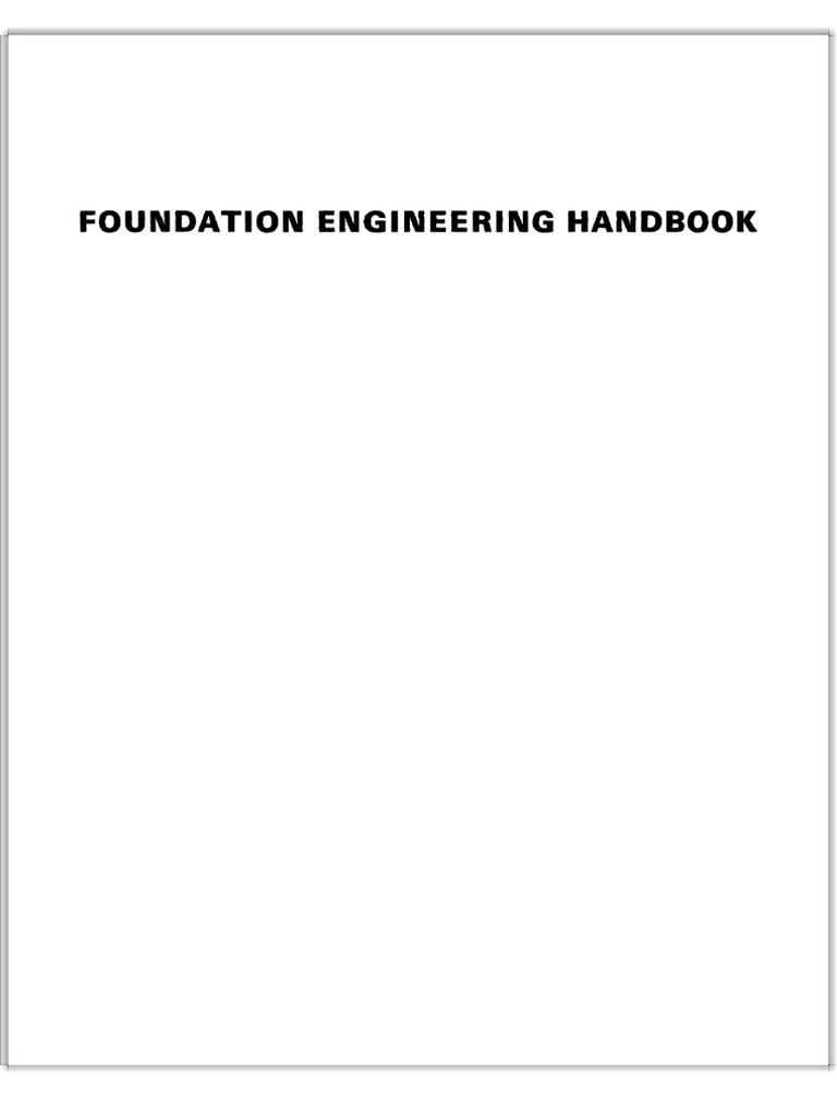 FOUNDATION ENGINEERING HANDBOOK - PDF | PDF | Self-Improvement