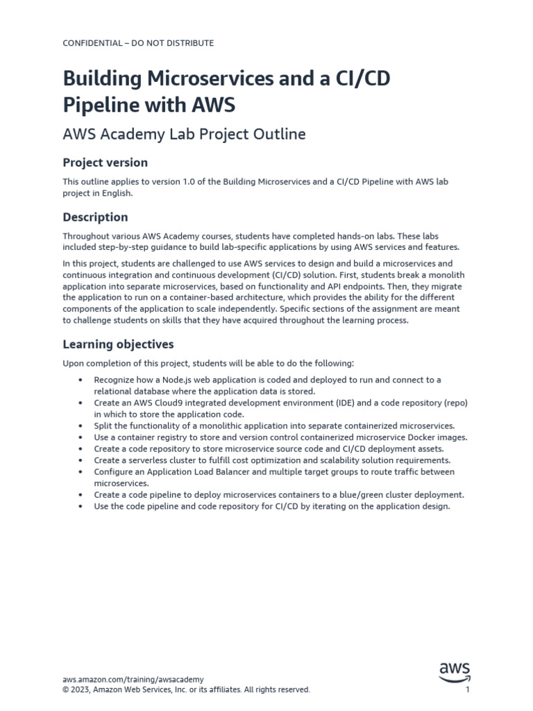 AWS Academy Lab Project - Microservices and CICD Pipeline Builder ...