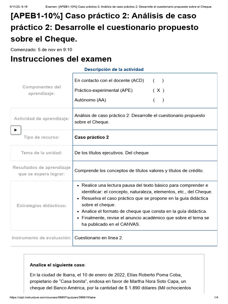 Examen - (APEB1-10%) Caso Práctico 2 - Análisis de Caso Práctico 2 ... Examen - (APEB1-10%) Caso Práctico 2 - Análisis de Caso Práctico 2 ...