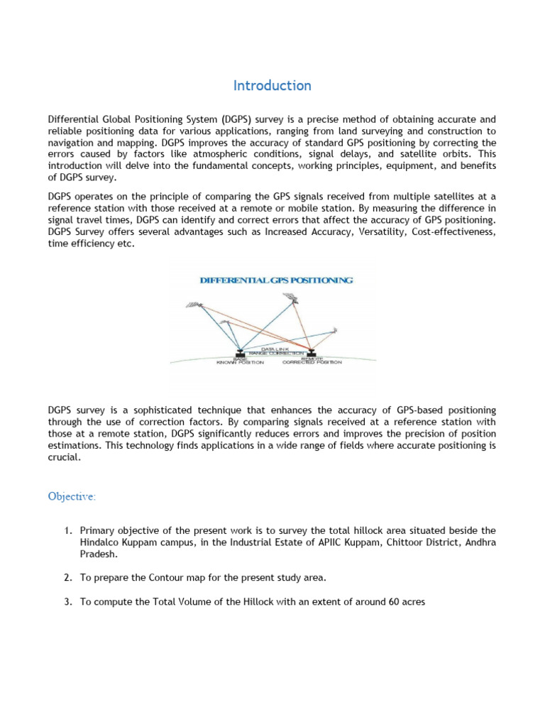 DGPS Survey Methodology Overview | PDF | Technology & Engineering