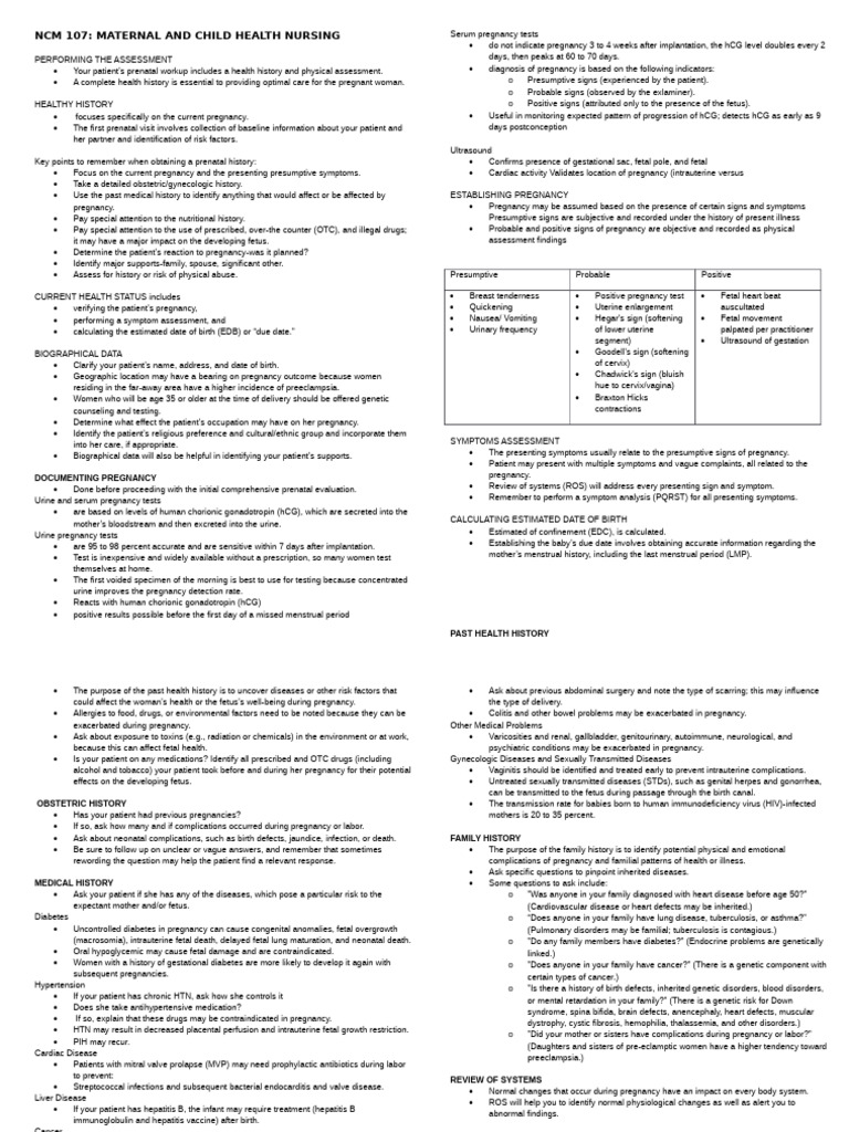 Midterm Maternal Reviewer | PDF