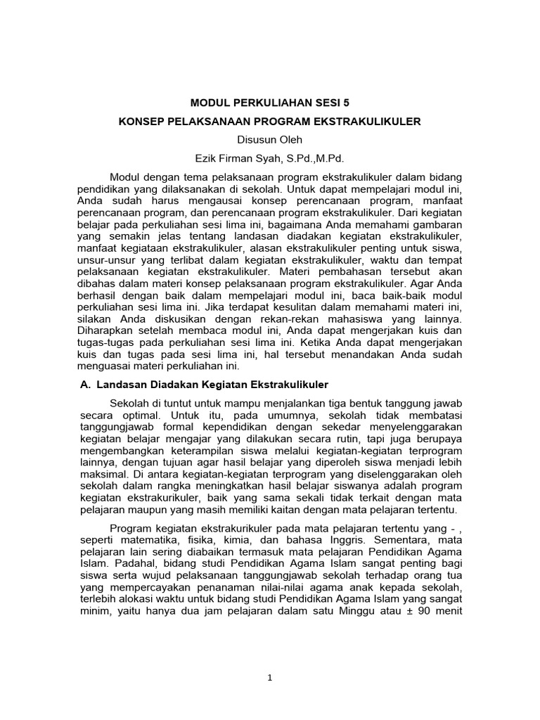 Modul Perkuliahan Sesi 5 | PDF