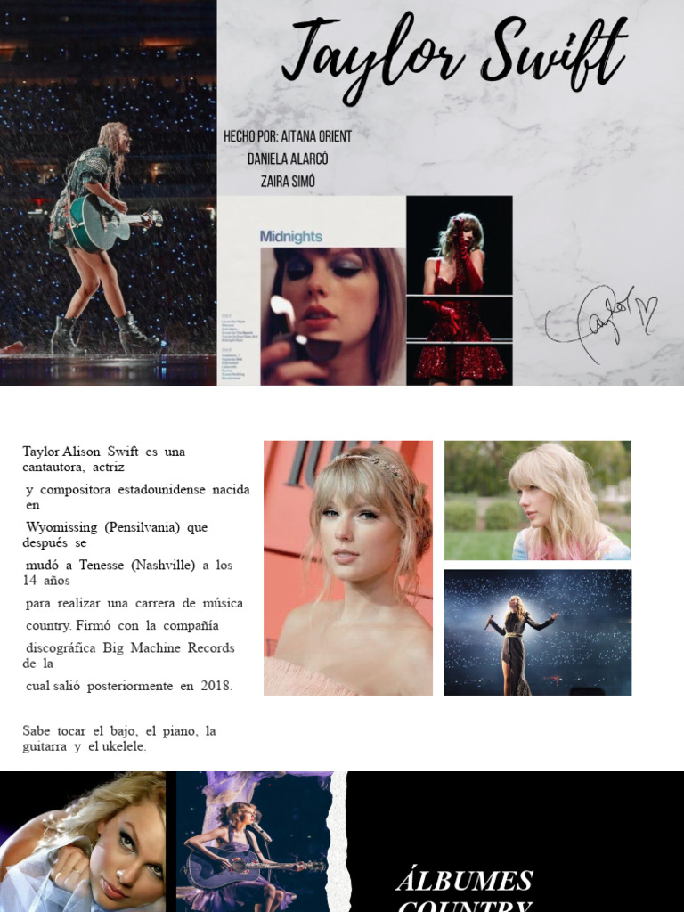 Taylor Swift: Trayectoria y Logros | PDF