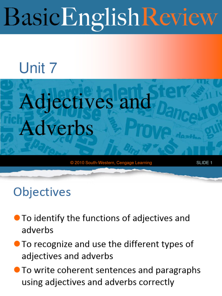 ADJECTIVES AND ADVERBS Chapter 7 | PDF | Adverb | Adjective