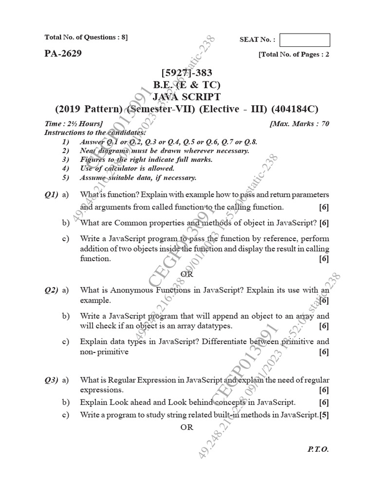 Nov - Dec - 2022 DFSDGSD | PDF | Java Script | Computer Engineering