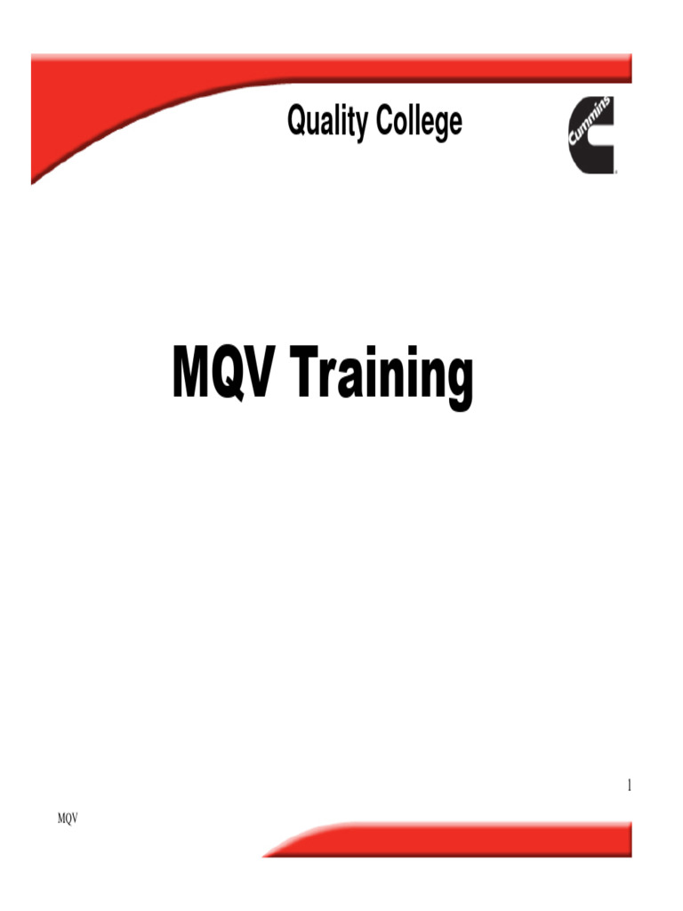 13.MQV Training | PDF