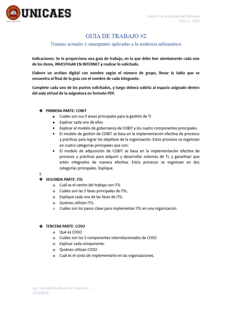 Guia de Trabajo 2 | PDF