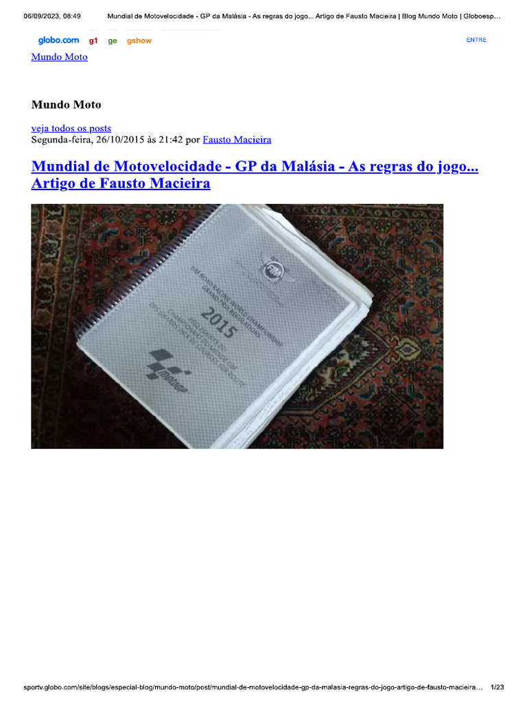 Rossi Derruba Marqez | PDF