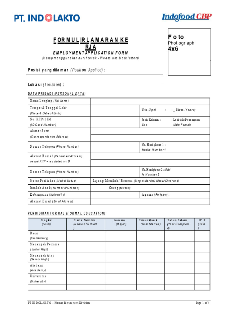 2021 Application Form | PDF | Foreign Language Studies