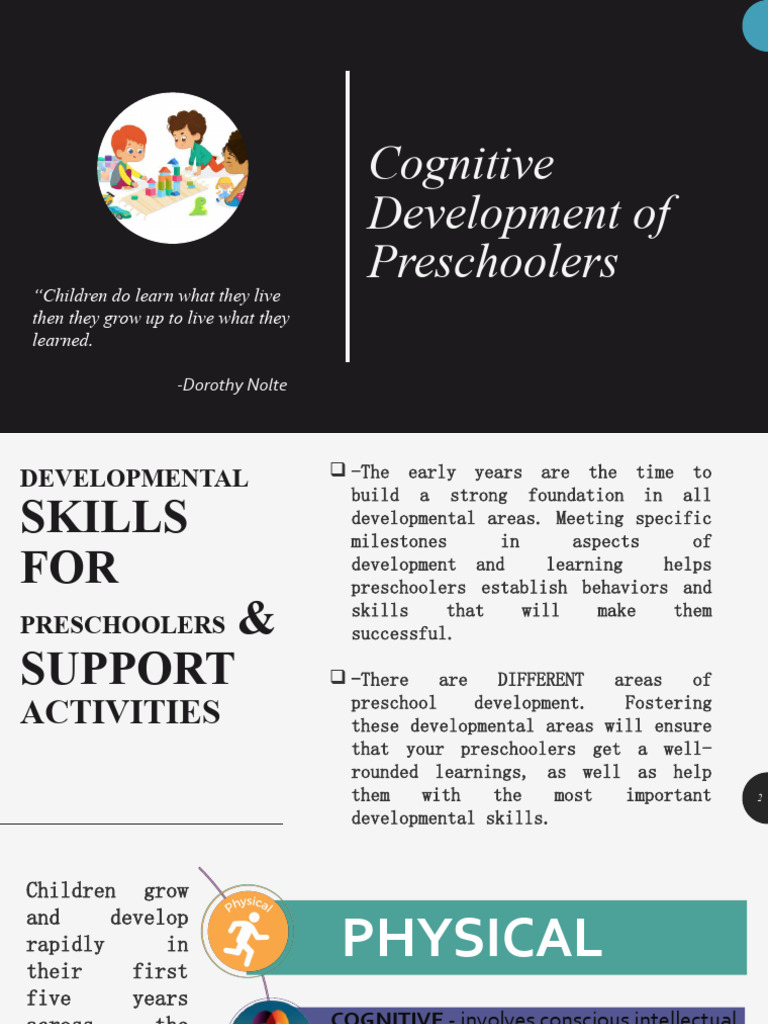 Cognitive Development of Preschoolers | PDF
