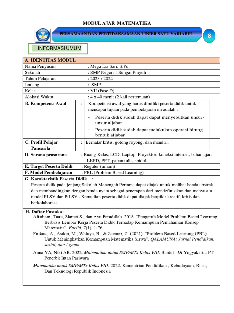Modul Ajar PPL 1 Pertemuan 1 & 2 | PDF