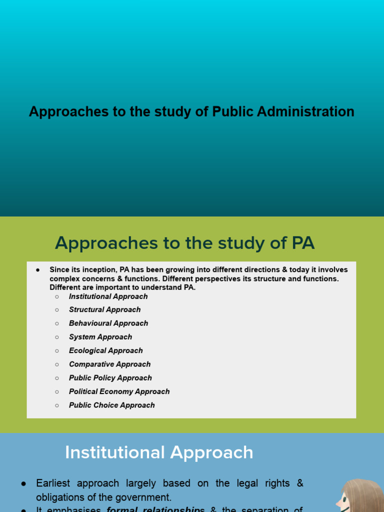 Approaches To The Study of Public Administration | PDF | Public ...
