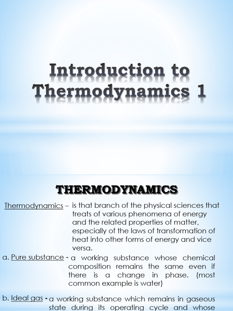 Properties of Working Substance Part 1 | PDF