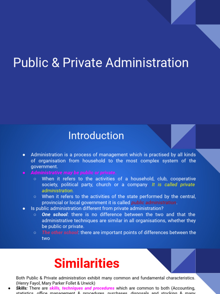Public & Private Administration | PDF | Business