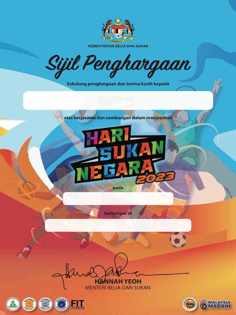 SIJIL PENGHARGAAN HSN 2023 (Signed) | PDF