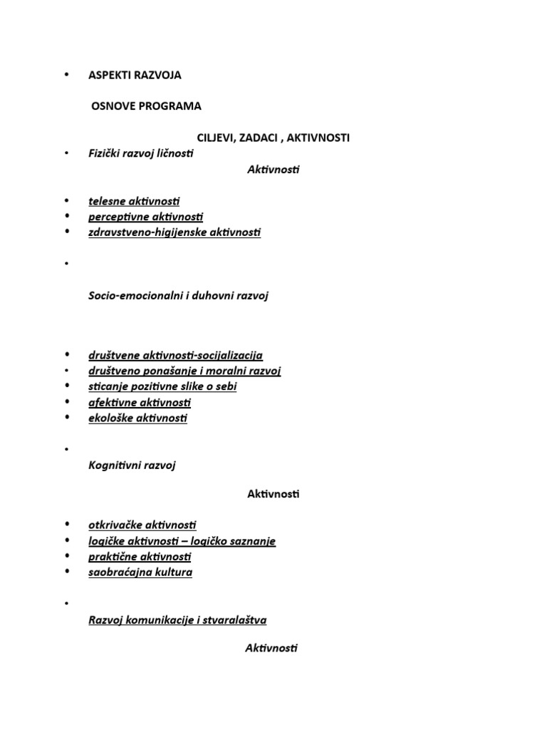 Aspekti Razvoja | PDF