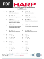 Worksheet 4 Numeric and Geometric Patterns Grade 8 Maths | PDF ...