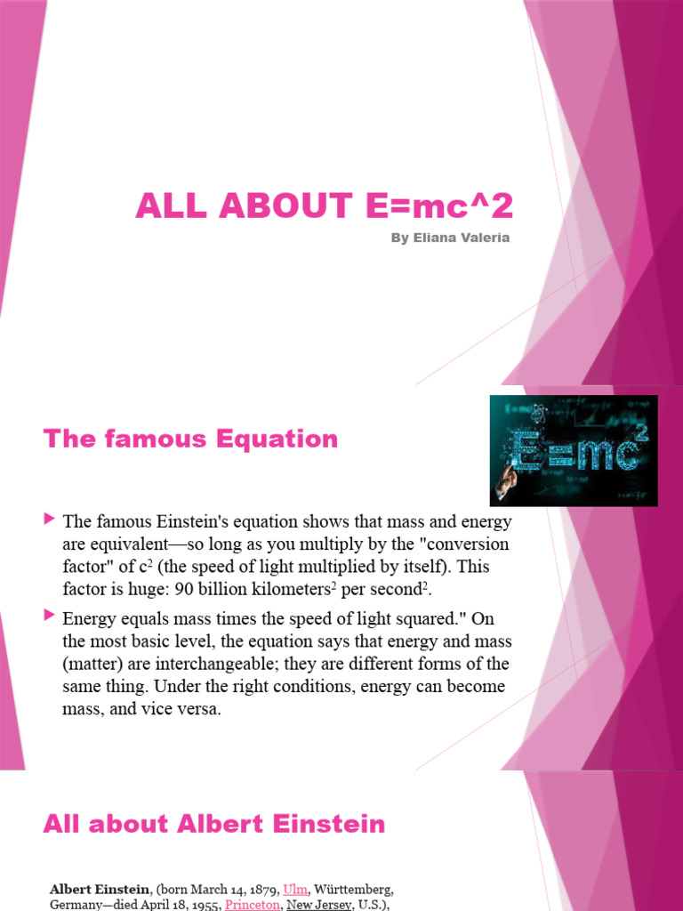 ALL ABOUT E MC 2 | PDF