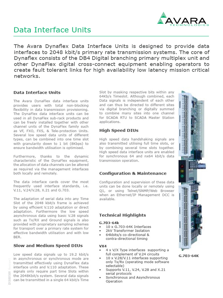 DynaFlex DIUs v2 | PDF