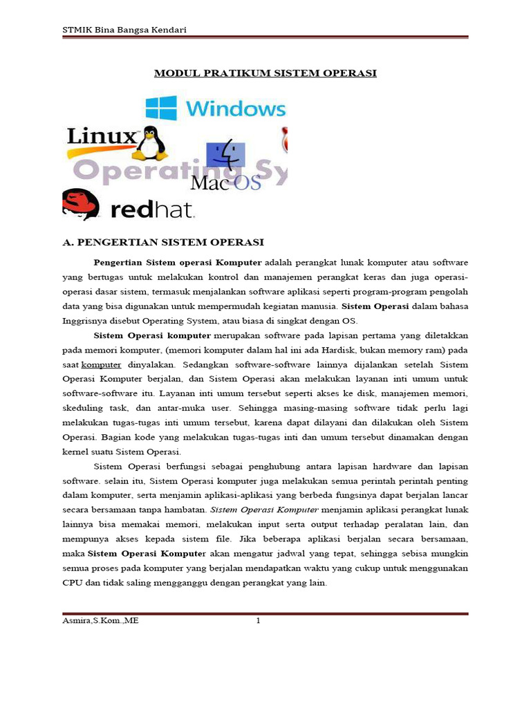 Modul Praktikum Sistem Operasi | PDF
