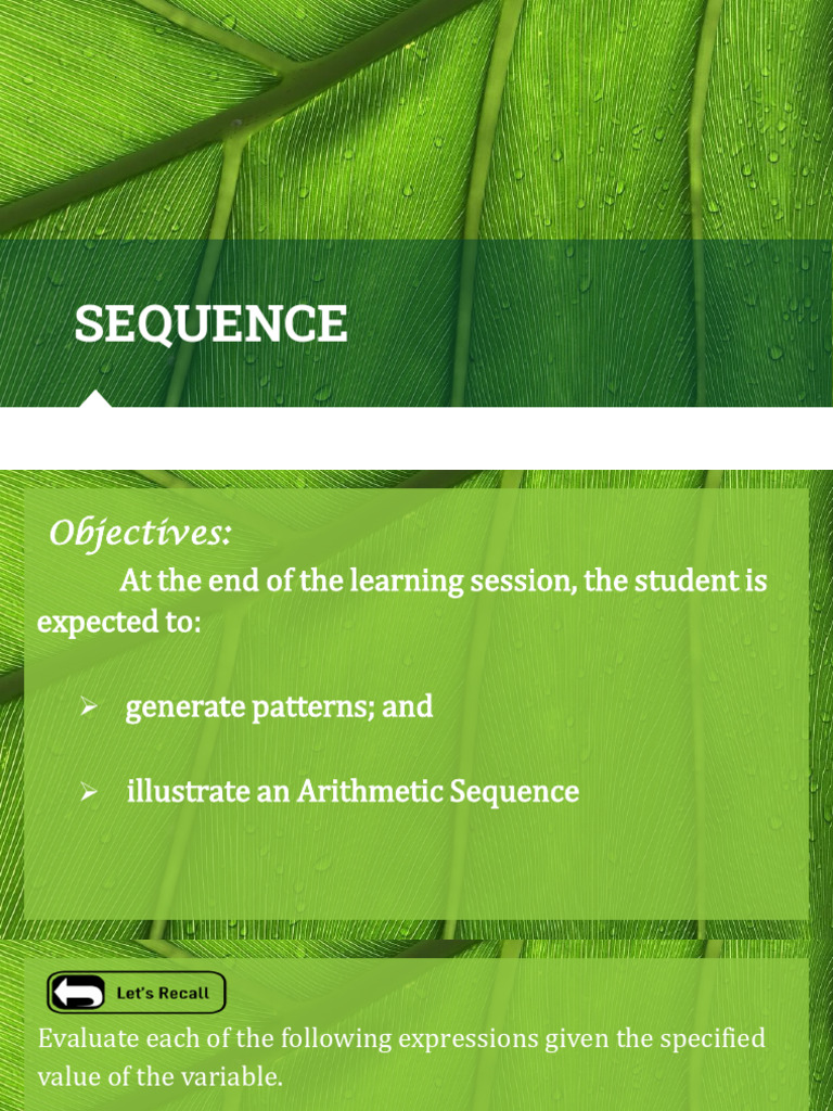 Sequence Q1 W1 Pdf