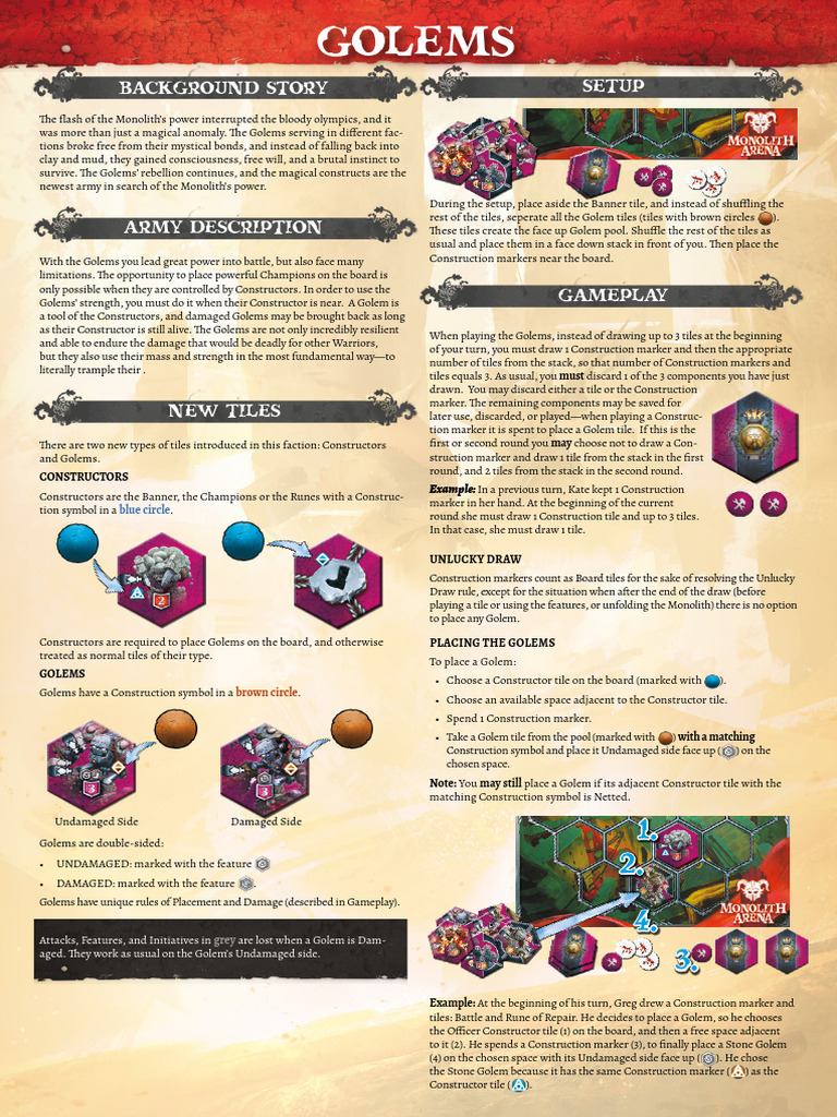 MA Golems Rules EN | PDF