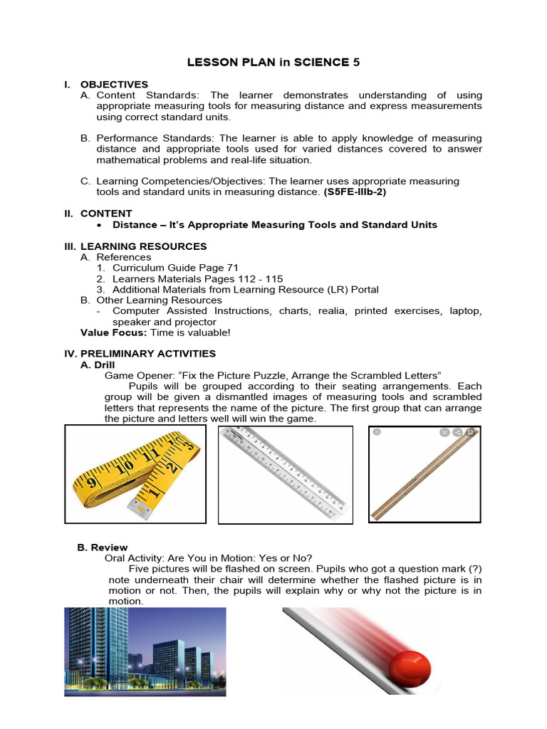LESSON PLAN in SCIENCE 5 | PDF
