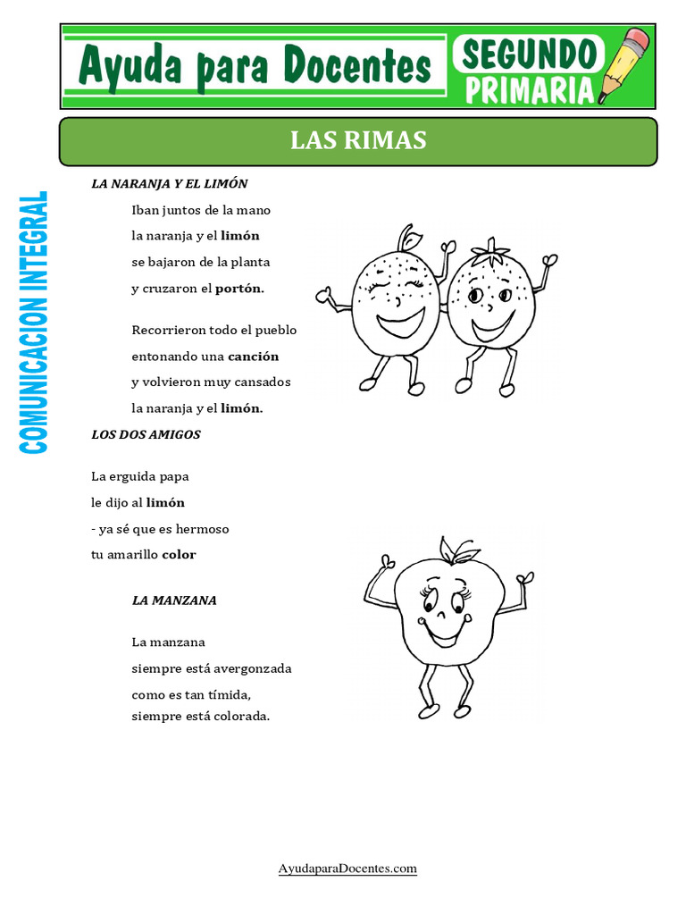 Las Rimas para Segundo de Primaria | PDF