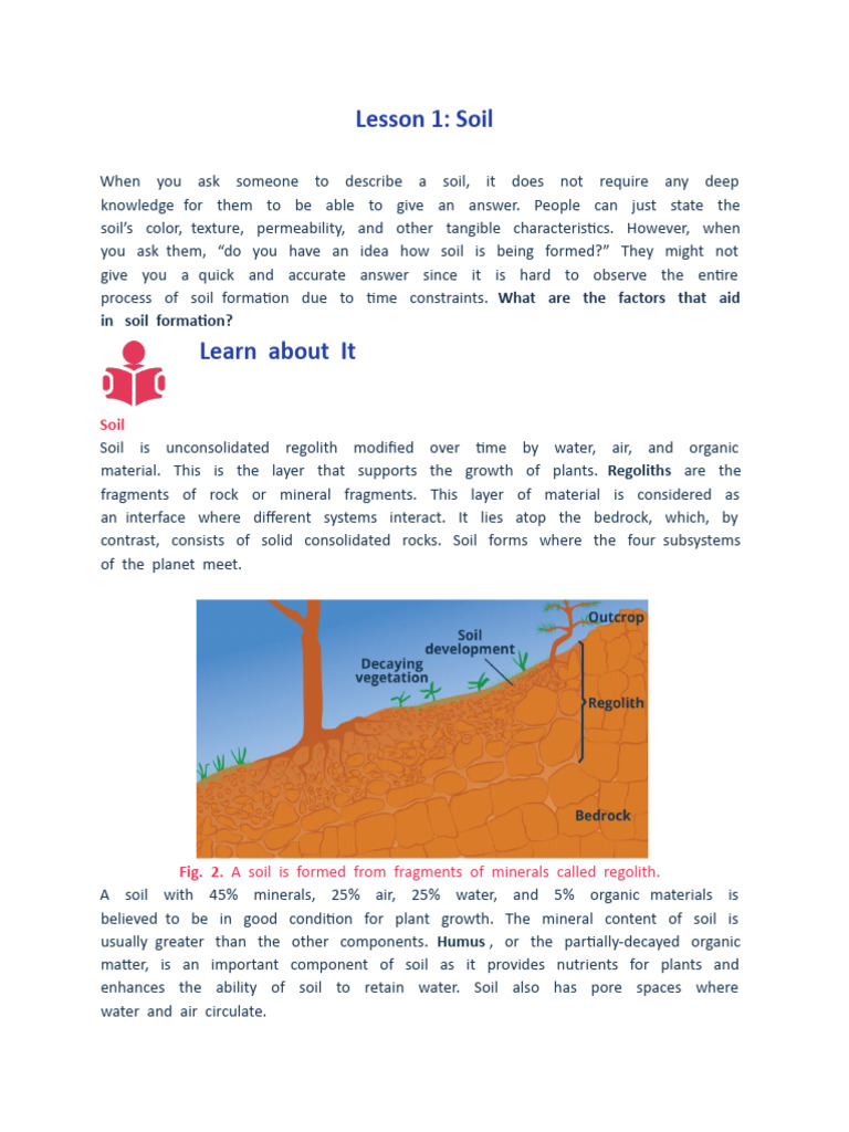 Soil Formation and Characteristics | PDF | Science & Mathematics