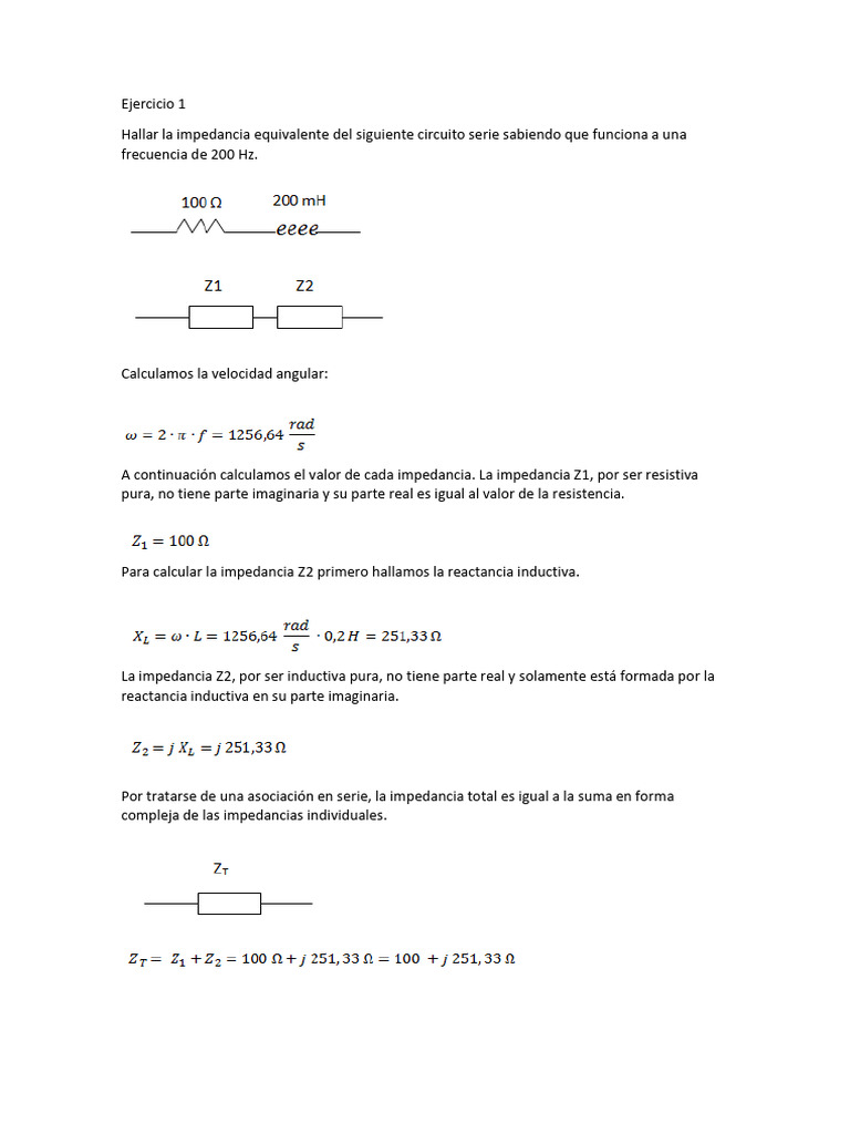 Impedancias y Potencias | PDF | Impedancia eléctrica | Inductor