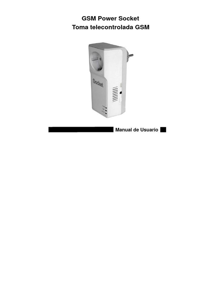 Manual del GSM Power Socket | PDF | Gsm | Teléfonos móviles
