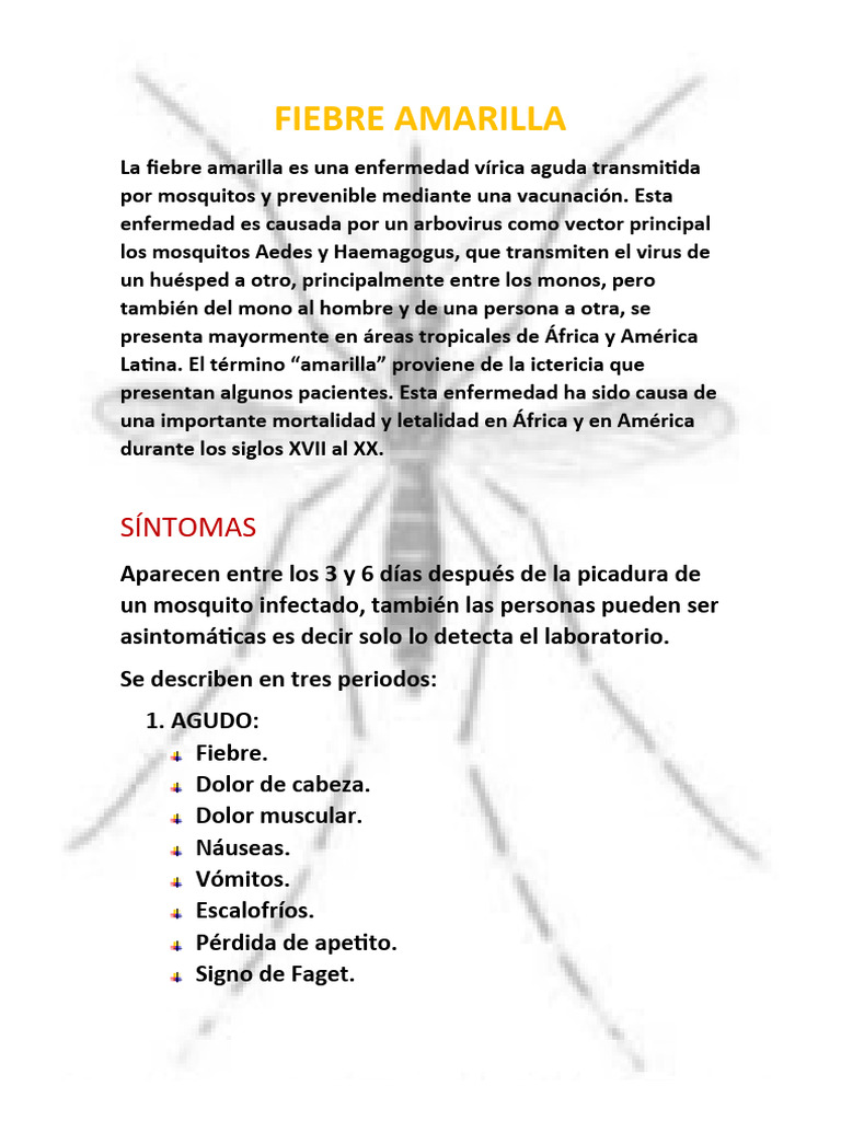 Fiebre Amarilla | PDF | Fiebre amarilla | Virus Fiebre Amarilla | PDF | Fiebre amarilla | Virus