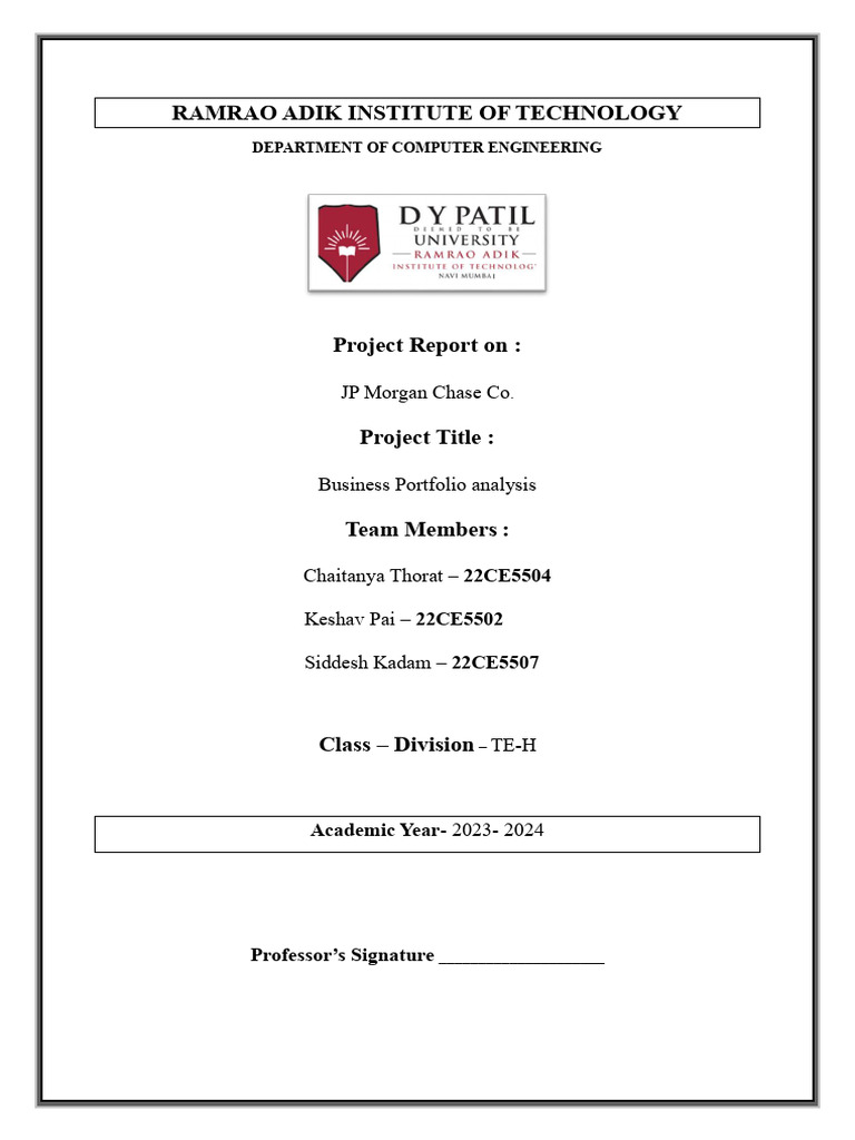 BS Report IA2 | PDF | Business | Chase Bank