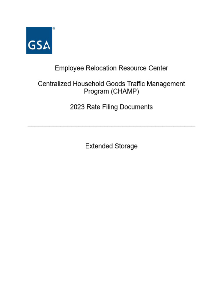 2023 Extended Storage Rate Filing Package | PDF | Warehouse | Surety