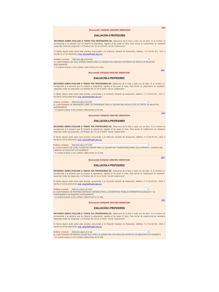 Evaluacion Docente | PDF