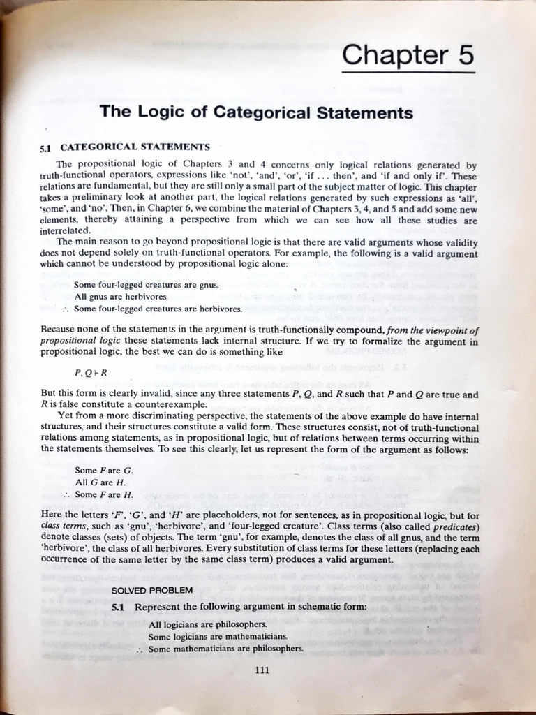Book Notes - Categorical LOGIC | PDF | Logic | Adjective