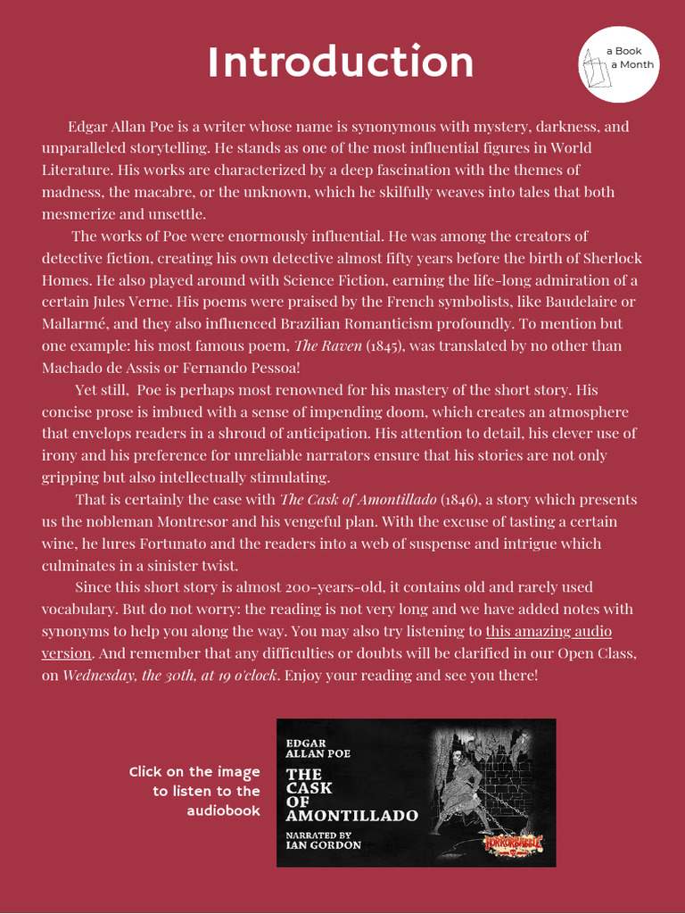 The Cask of Amontillado | PDF