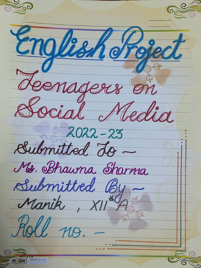 English Project File On Social Media Class 12 | PDF
