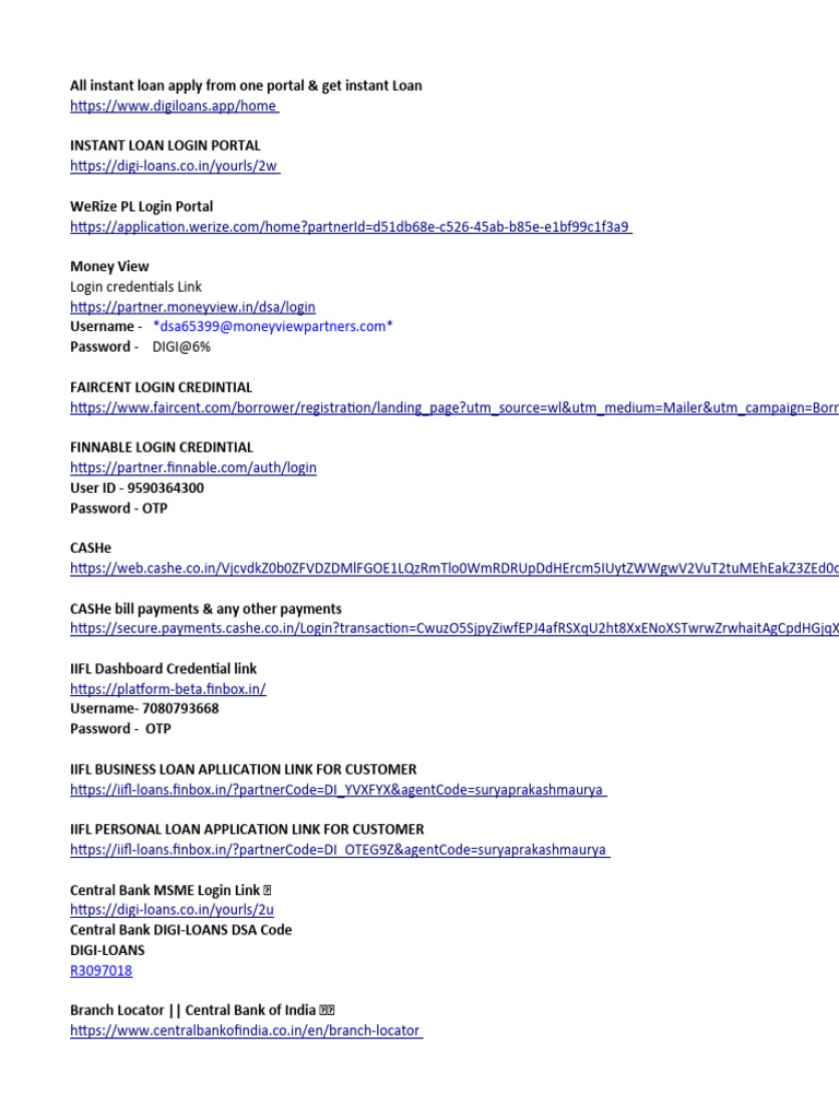 Loan Links | PDF | Loans | User (Computing)