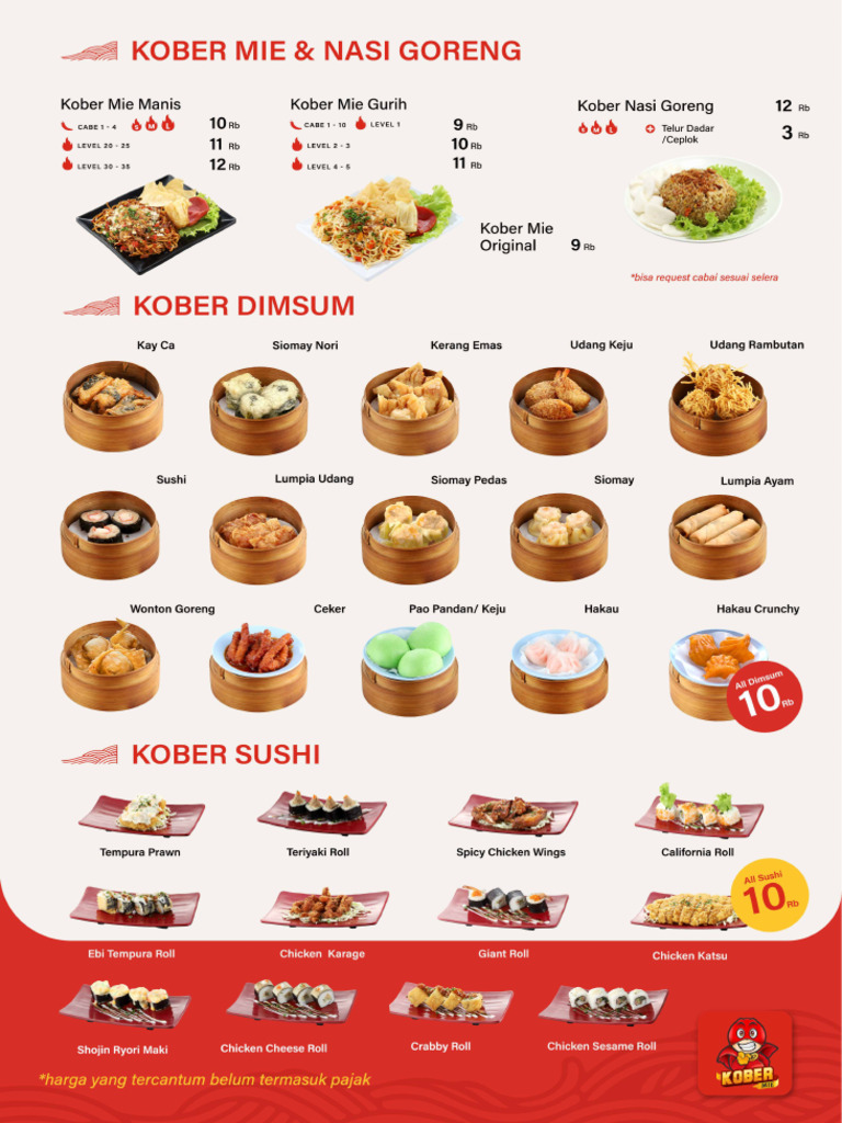 Digital Menu Kober Mie | PDF