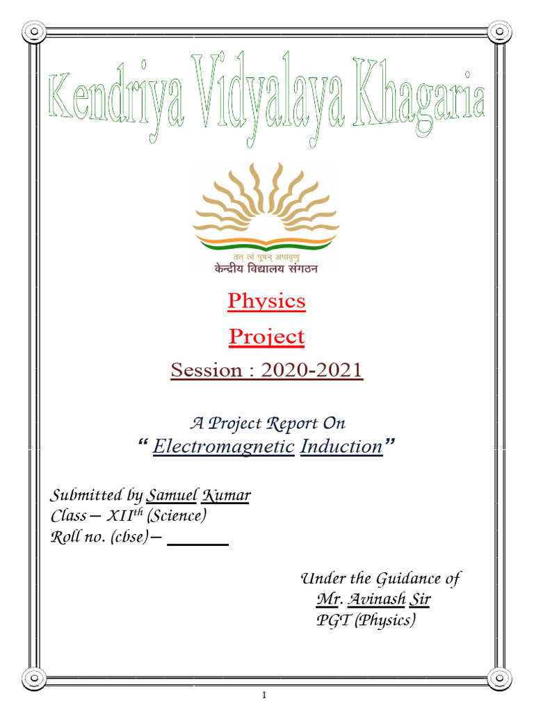 Physics Project Class XII 2021 22 Investigatory Project | PDF ...