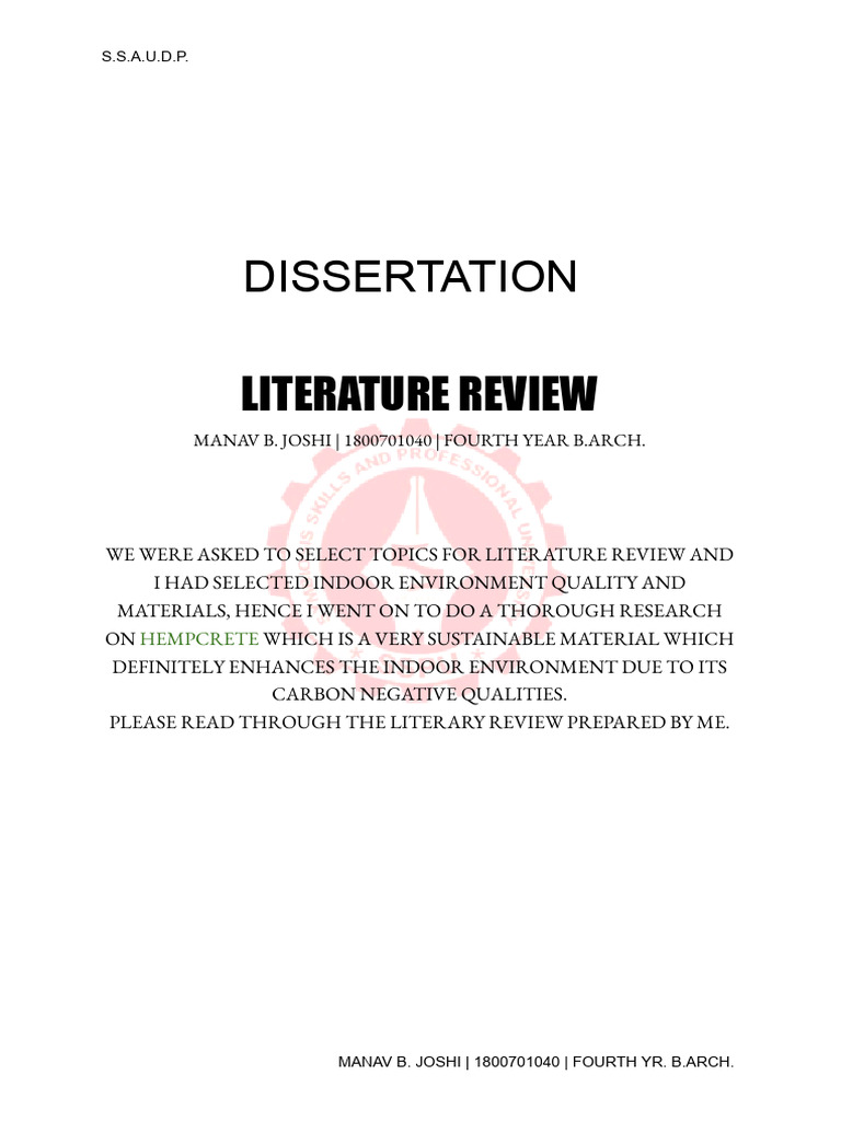 Lit Rev | PDF | Concrete | Green Building