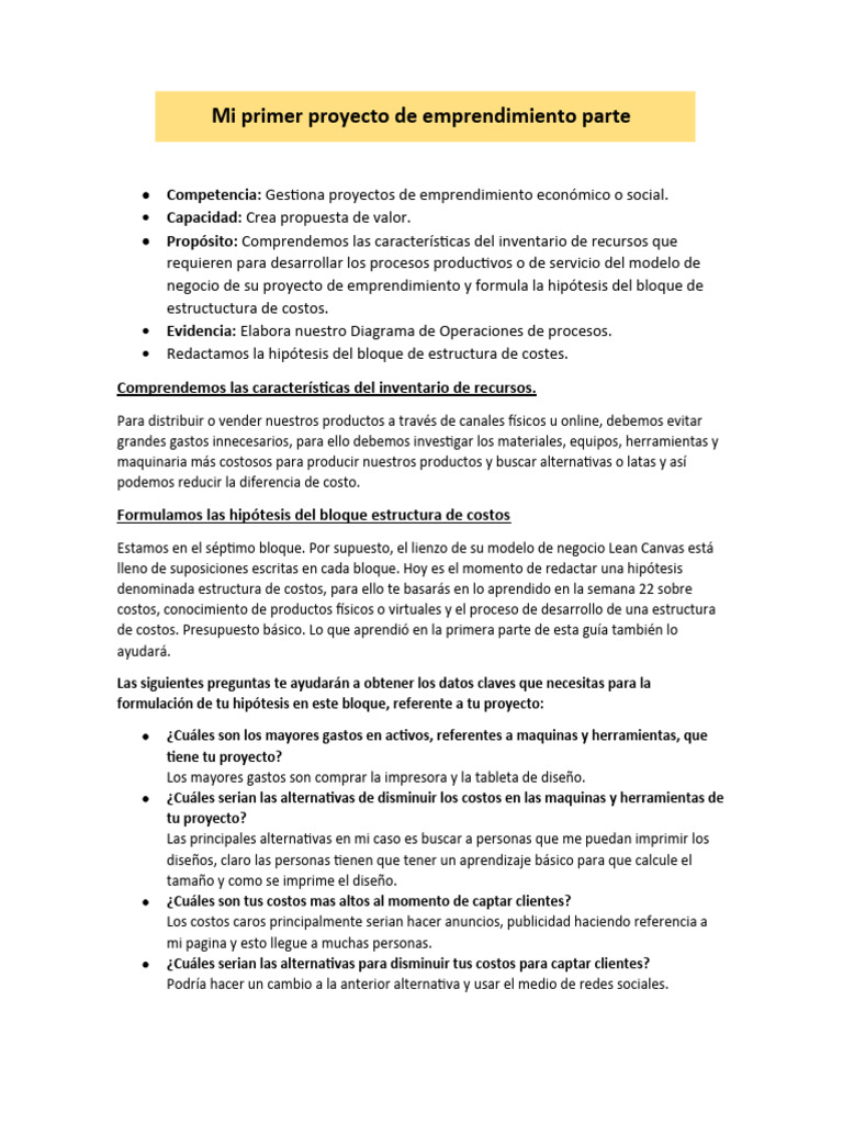 SEM 23 Mi Primer Proyecto Parte 14 | PDF | Hipótesis | Iniciativa ...