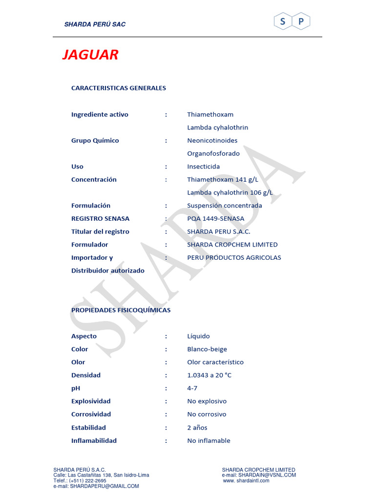JAGUAR | PDF | Química