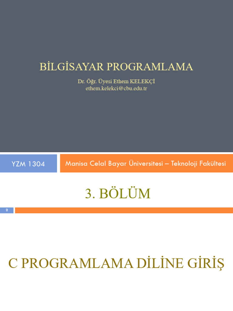 Bolum - Bilgisayar Programlama | PDF