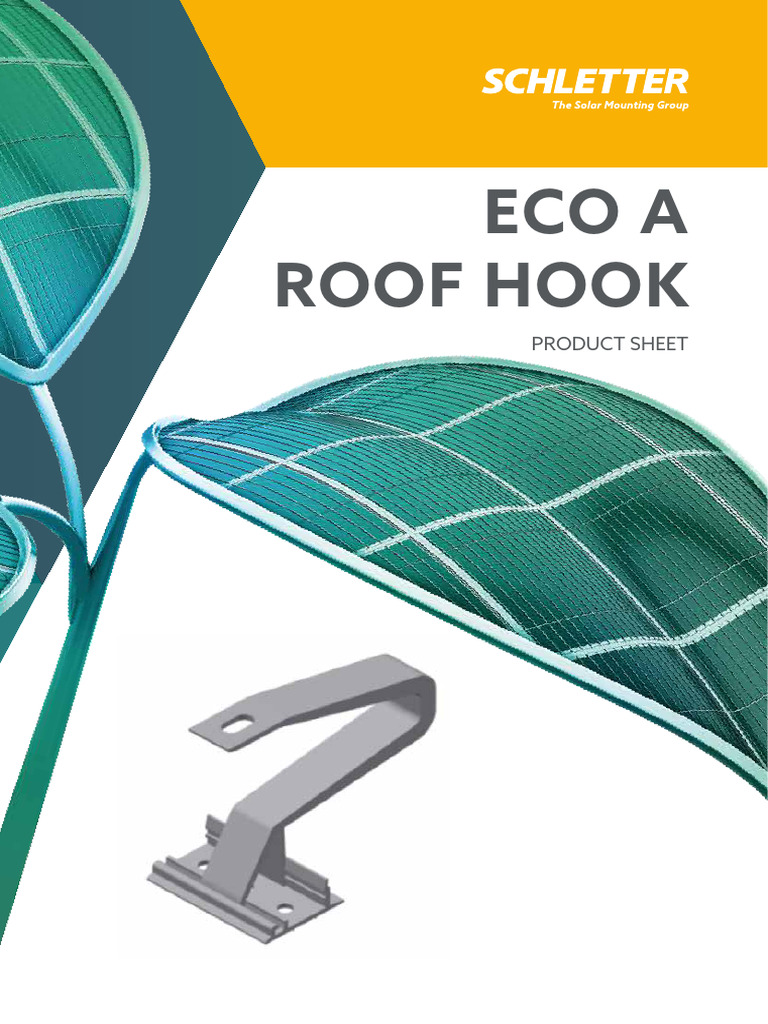 Schletter-Product Sheets-Roof Systems-EcoA Roof Hook | PDF