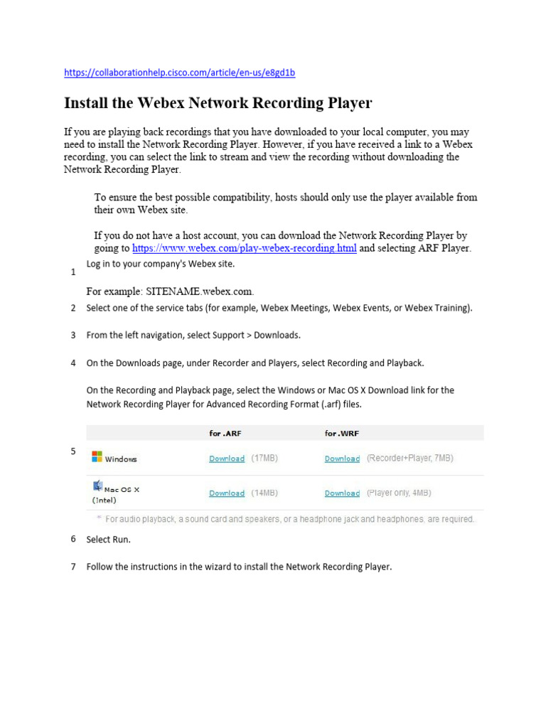 Recording Instructions For Webex mp4 | PDF | Computers