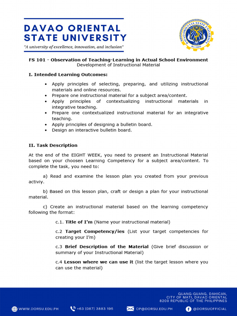 FS 101 Module 2 Major Output | PDF | Learning | Learning Styles