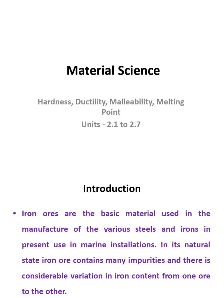 Unit 2 - Material Science | PDF