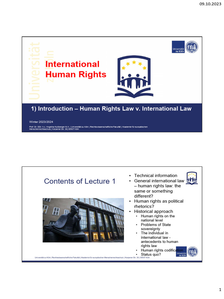 1 - Introduction International Human Rights | PDF | International Law ...